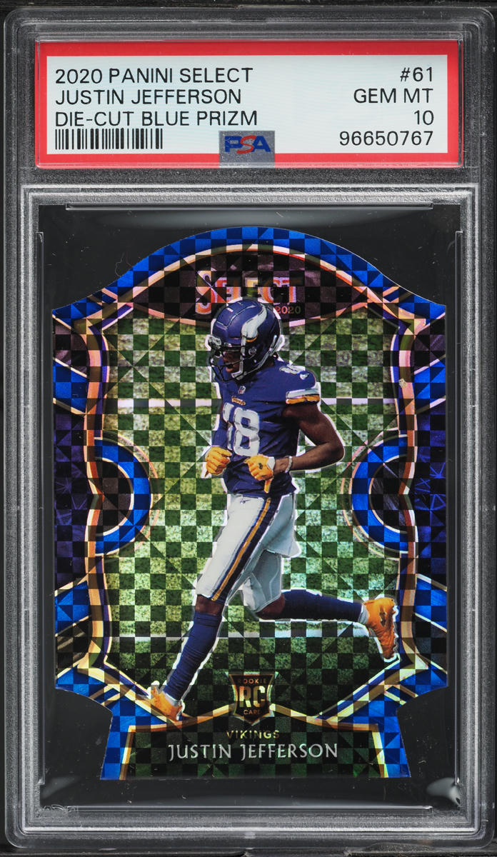 2020 Select Concourse Die-Cut Blue Prizm Justin Jefferson ROOKIE #61 ...