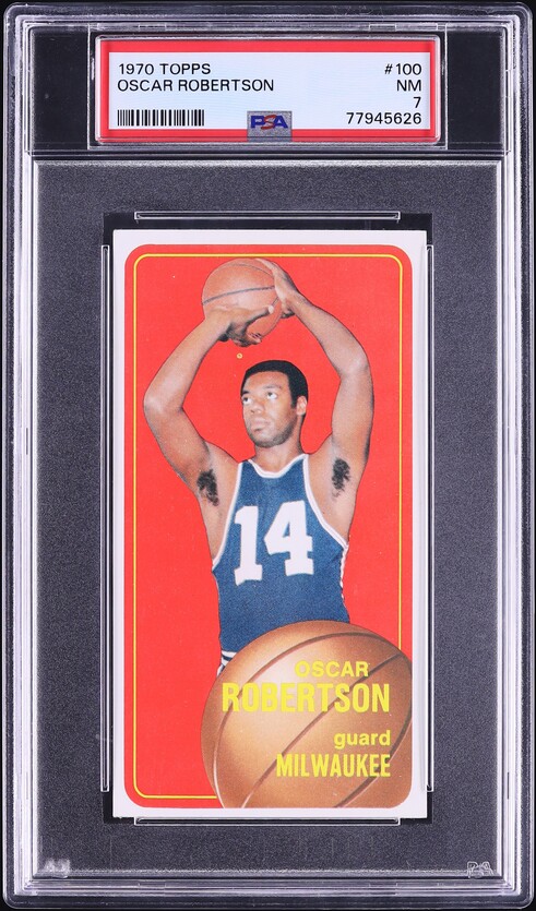 1970 Topps Basketball Oscar Robertson #100 PSA 7 NRMT on Fanatics Collect