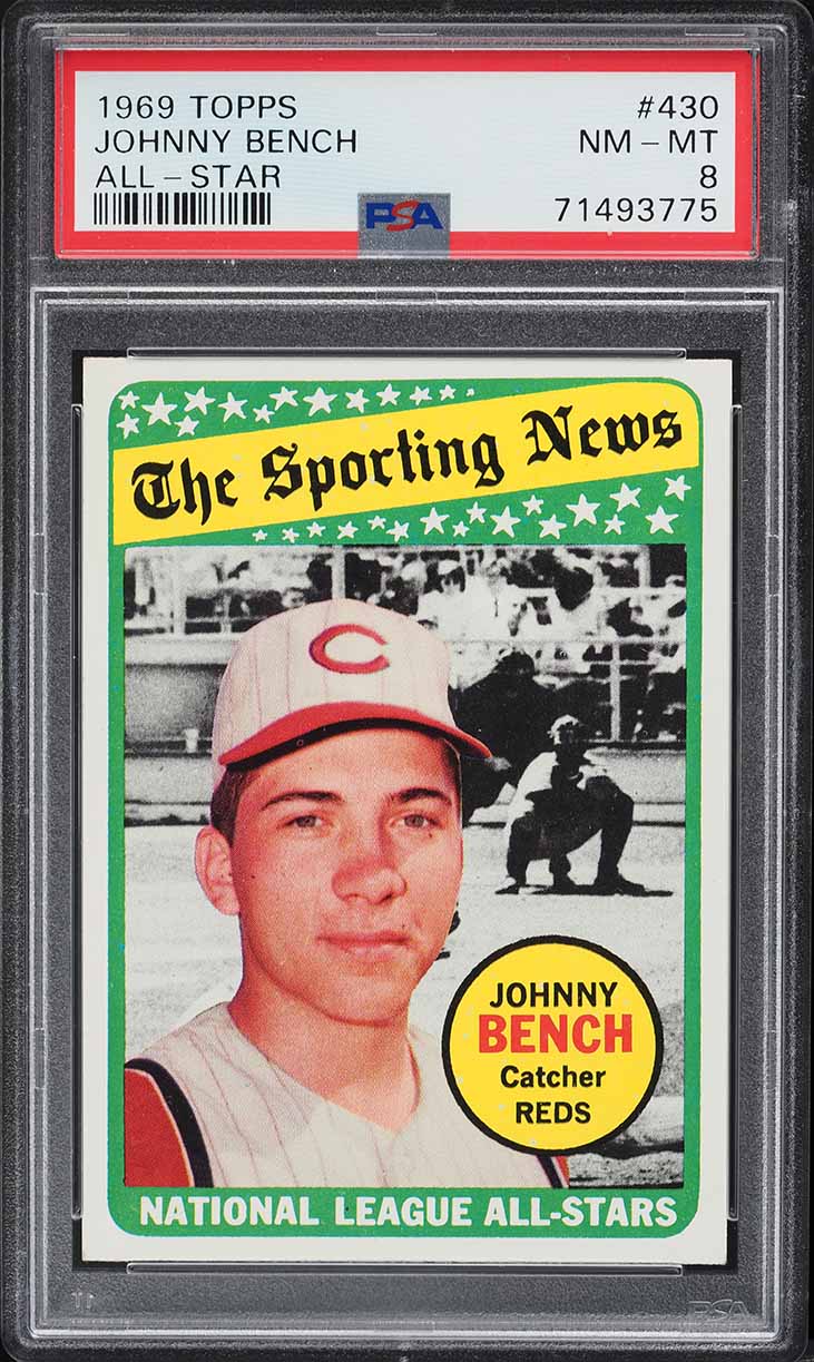 1969 Topps Johnny Bench ALL-STAR #430 PSA 8 NM-MT on Fanatics Collect