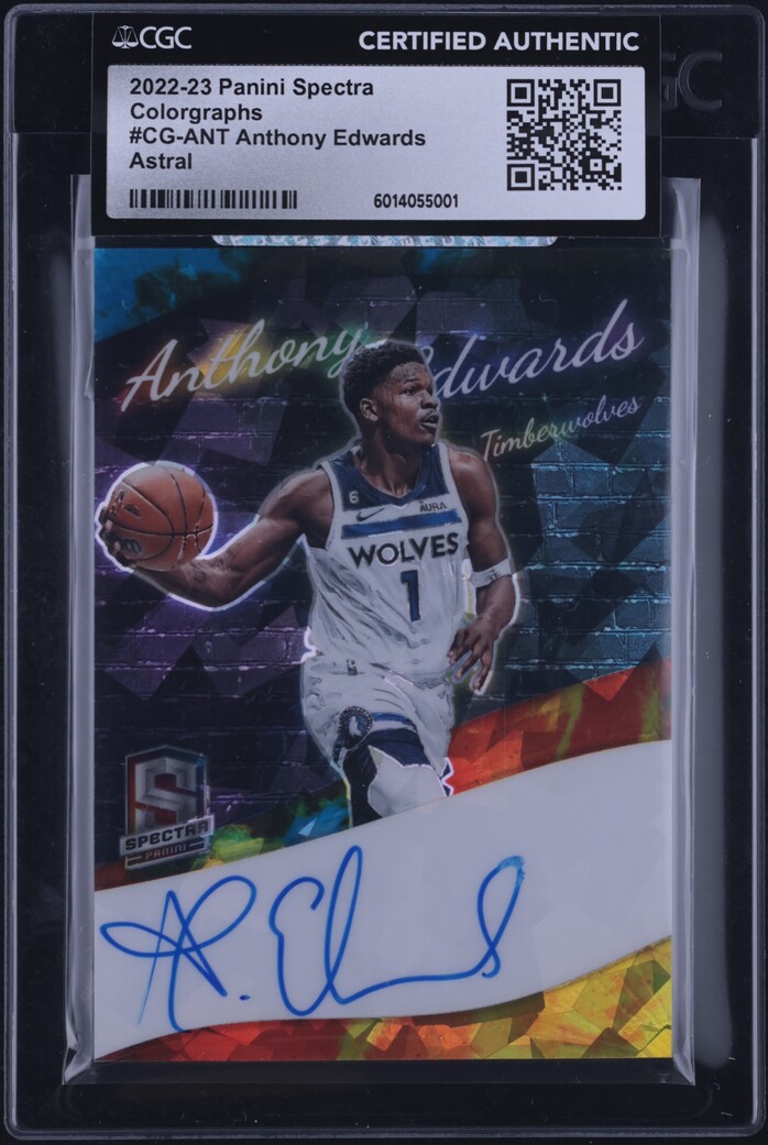 2022 Panini Spectra Colorgraphs Astral Anthony Edwards AUTO /49 #CG-ANT ...