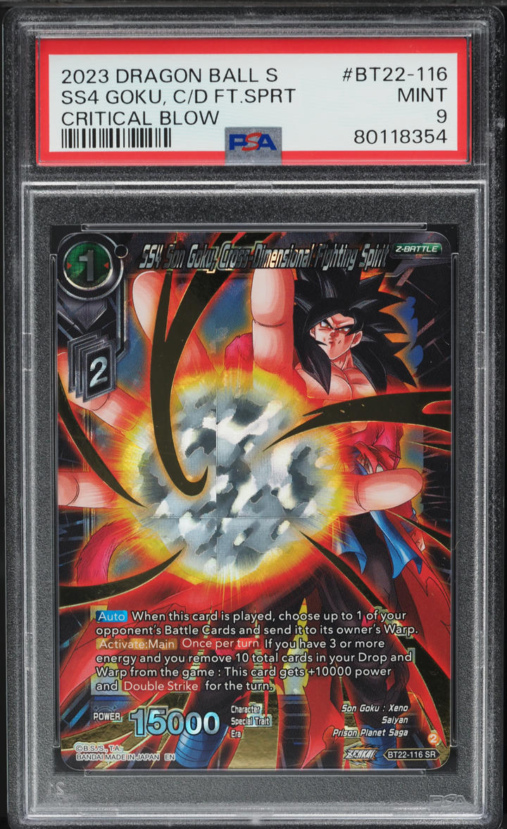 2023 Dragon Ball Super Critical Blow Goku Cross-Dimensional Fighting SR PSA 9 on Fanatics Collect