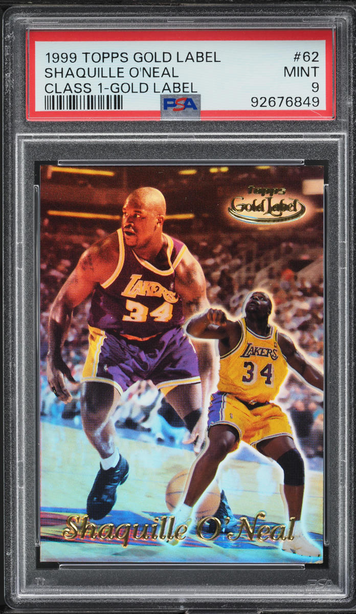 1999 Topps Gold Label Class 1 Shaquille O'Neal #62 PSA 9 MINT on ...