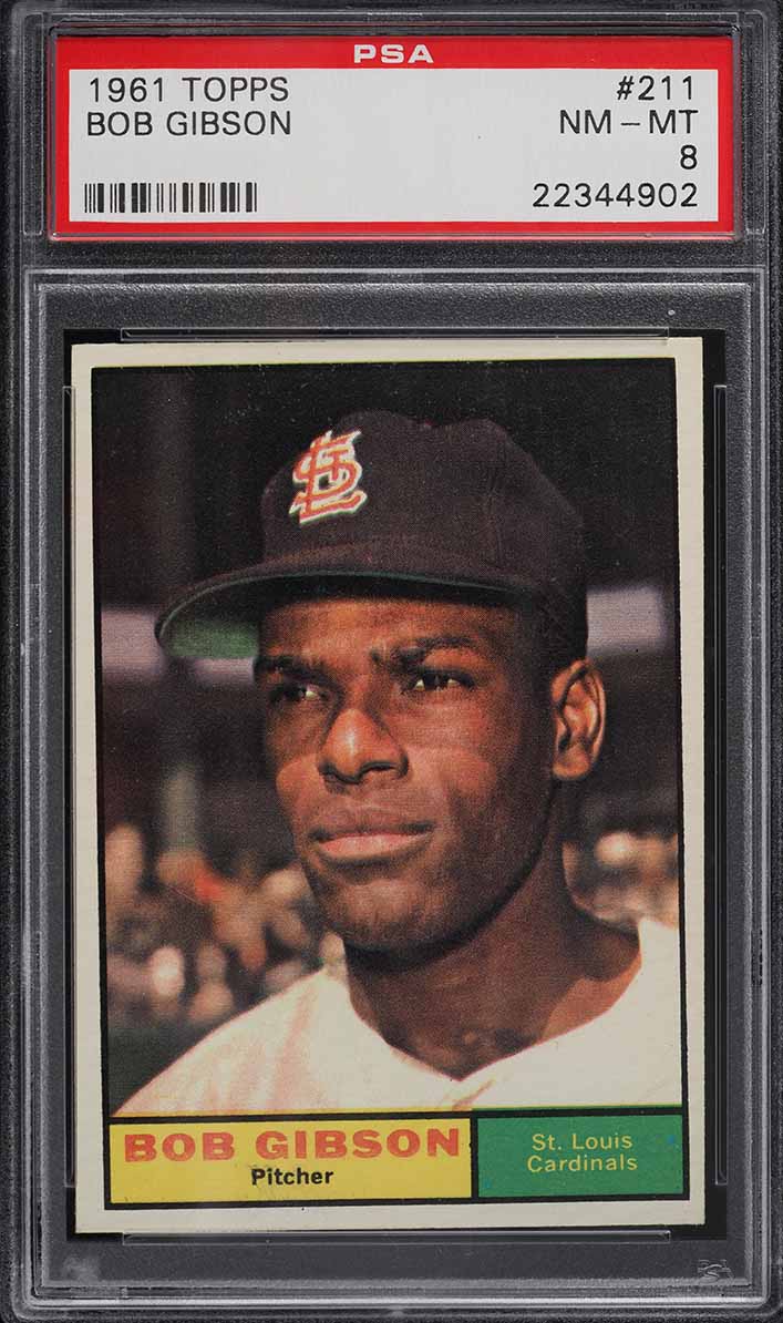 1961 Topps Bob Gibson #211 PSA 8 NM-MT on Fanatics Collect