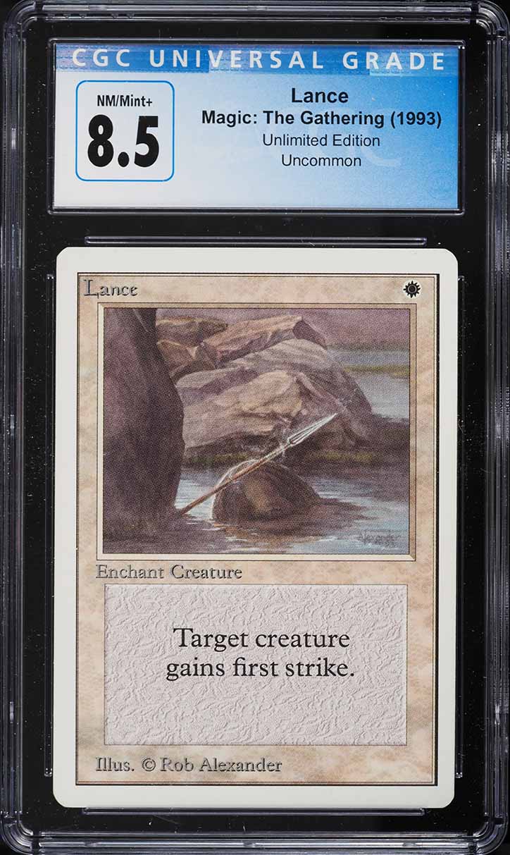 1993 Magic The Gathering MTG Unlimited Edition Lance CGC 8.5 NM-MT+ on ...