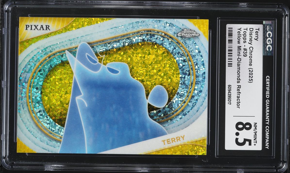 2025 Topps Chrome Disney Pixar Yellow Mini-Diamonds Refractor Terry #39 ...