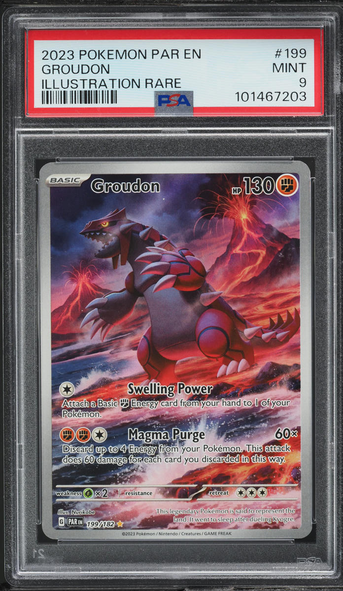 2023 Pokemon Scarlet & Violet Paradox Rift IR Groudon #199 PSA 9 MINT ...