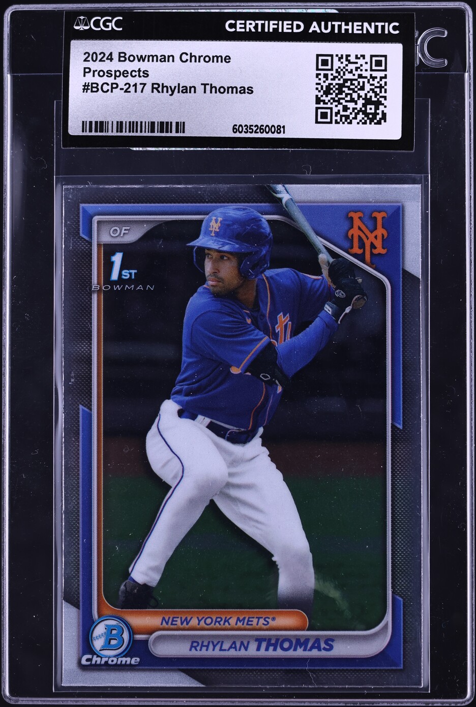 2024 Bowman Chrome Rhylan Thomas PROSPECT #BCP-217 CGC AUTH on Fanatics ...