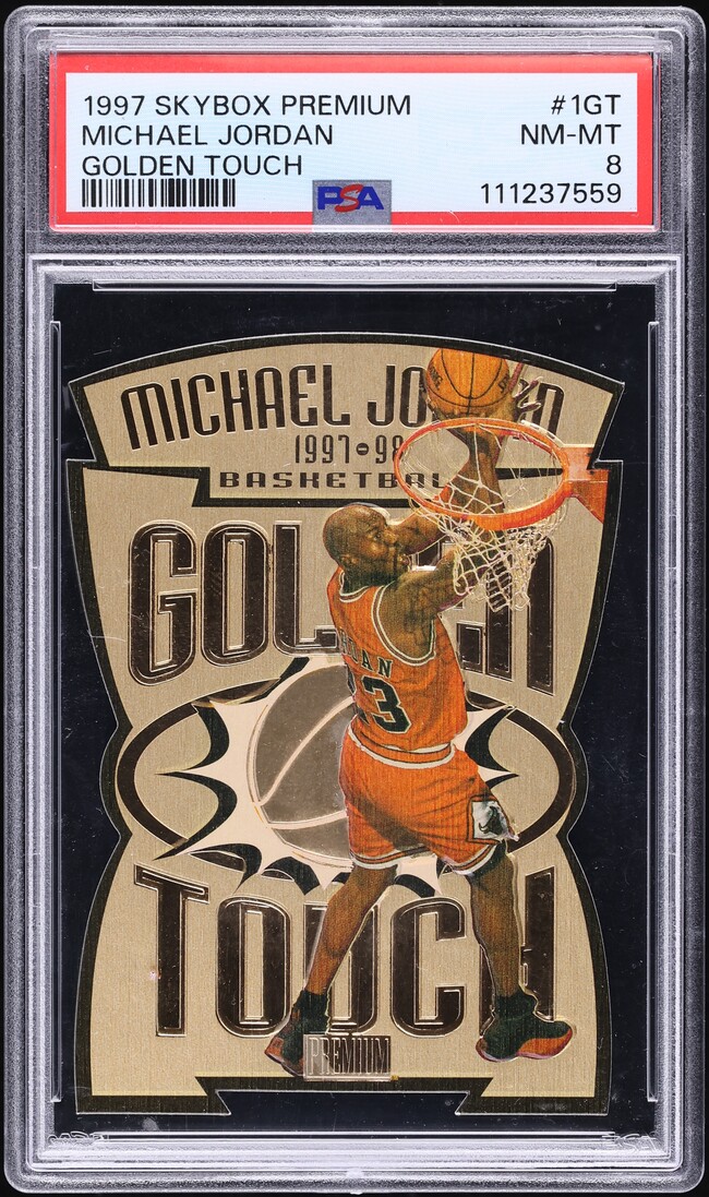1997 Skybox Premium Golden Touch Michael Jordan #1GT PSA 8 NM-MT on ...