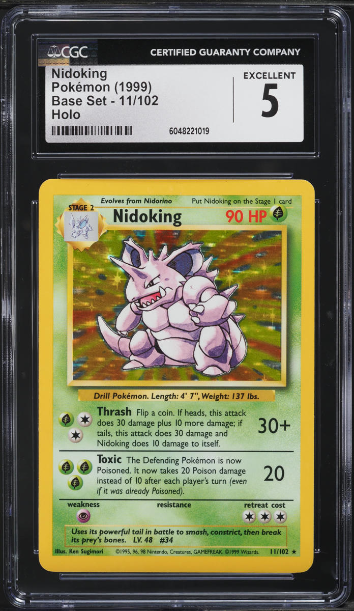 1999 Pokemon Base Set Holo Nidoking #11 CGC 5 EX on Fanatics Collect