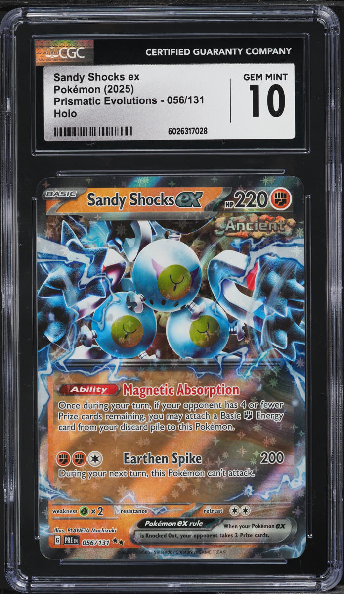 2025 Pokemon SV Prismatic Evolutions Sandy Shocks ex #56 CGC 10 GEM MINT on Fanatics Collect