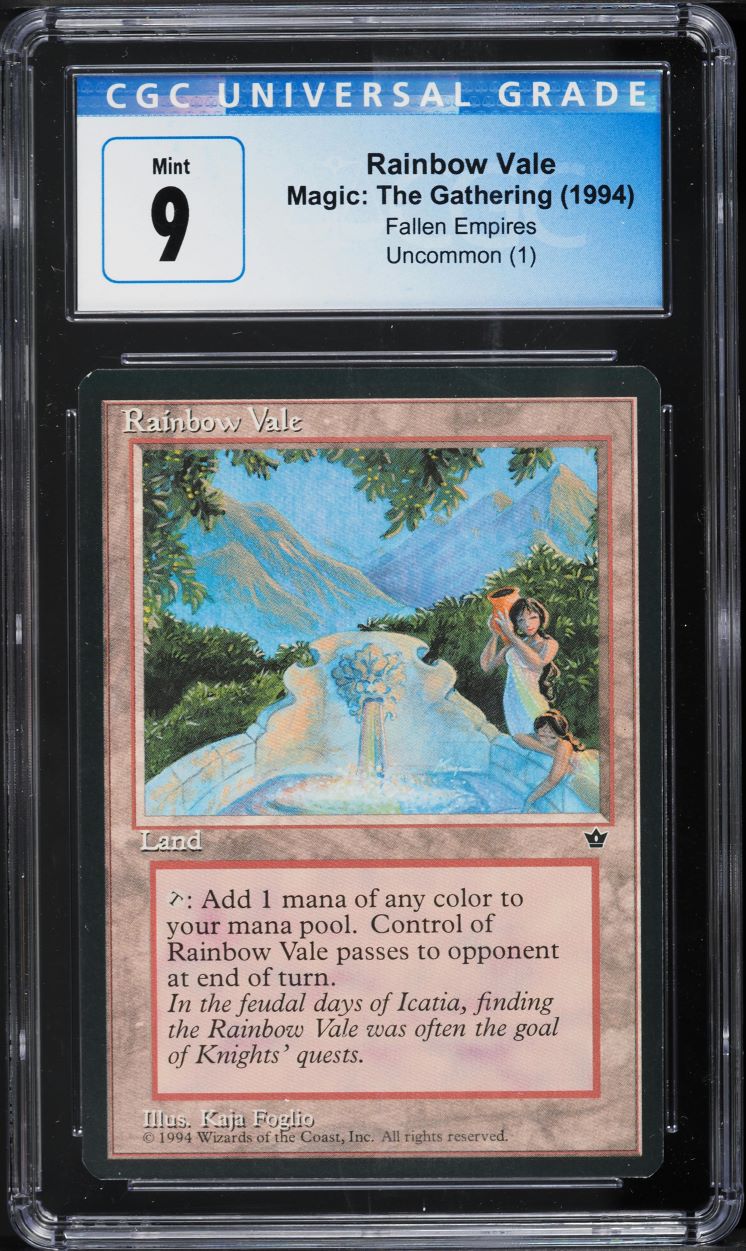 1994 Magic The Gathering MTG Fallen Empires Rainbow Vale CGC 9 MINT on ...
