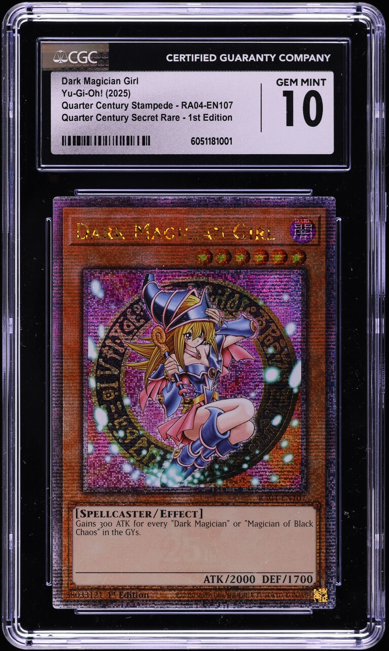 2025 Yu-Gi-Oh! Quarter Century Stampede 1st Edition Dark Magician Girl CGC 10 on Fanatics Collect