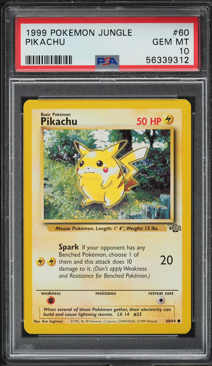 1999 Pokemon Jungle Pikachu #60 PSA 10 GEM MINT on Fanatics Collect
