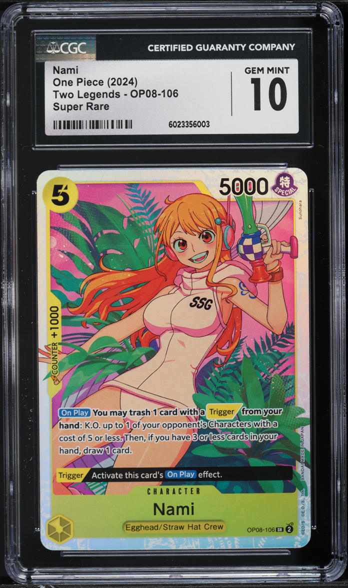 2024 One Piece Two Legends Nami #OP08-106 CGC 10 GEM MINT on Fanatics Collect