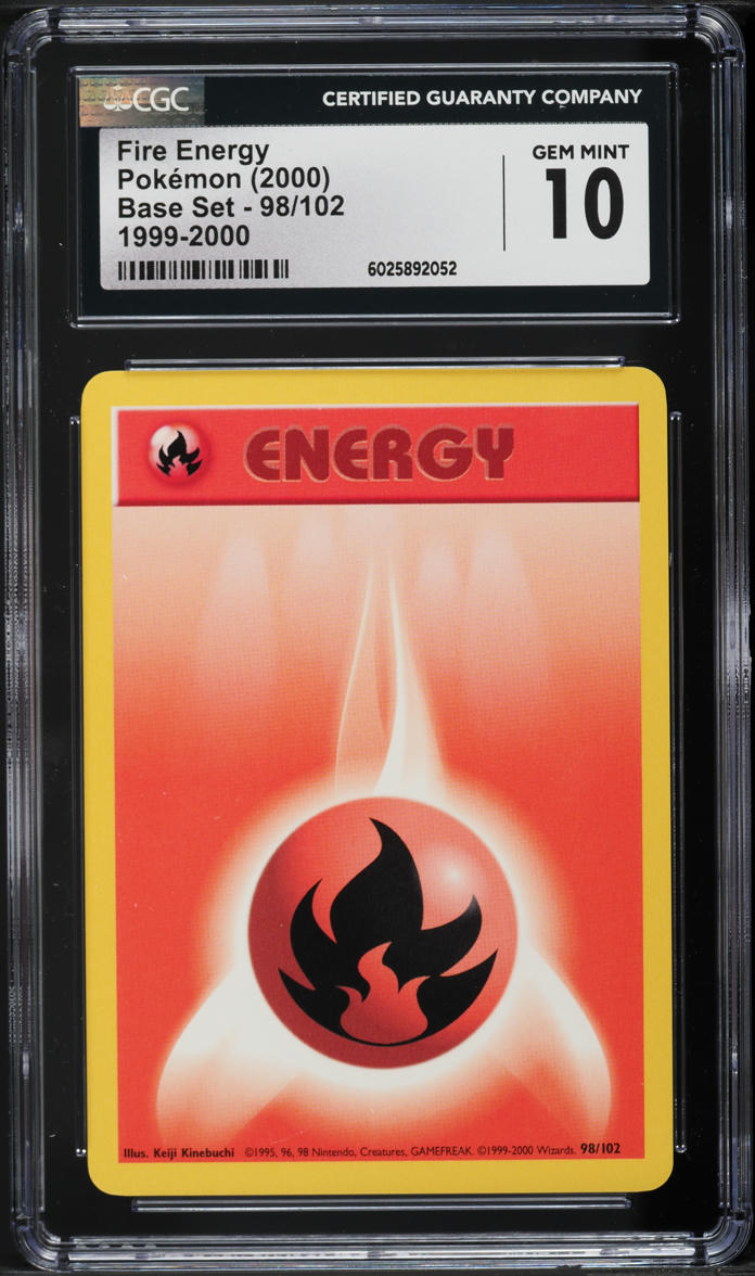 1999-2000 Pokemon Base Set Fire Energy #98 CGC 10 GEM MINT on Fanatics ...