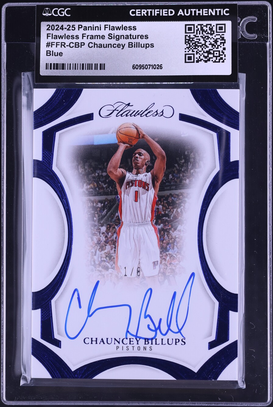 2024 Panini Flawless Frame Signatures Blue Chauncey Billups AUTO 1/8 # ...