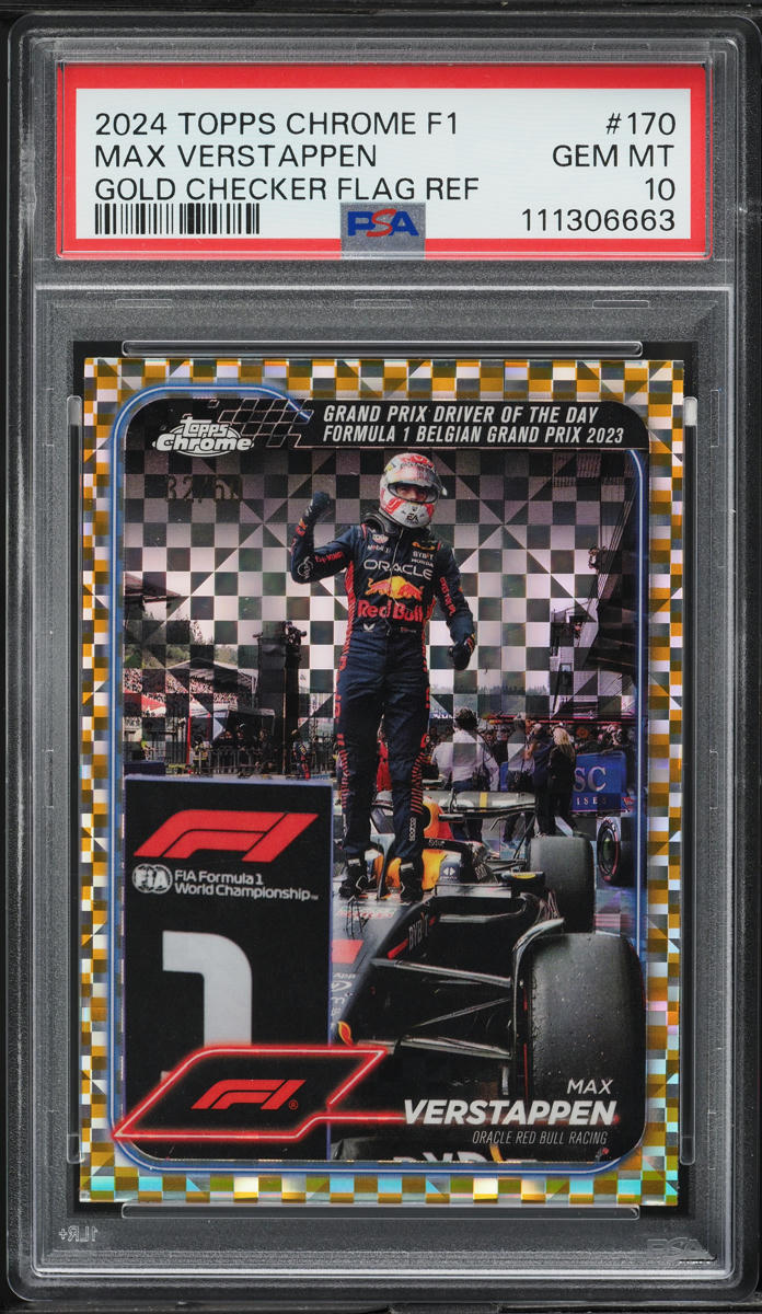 2024 Topps Chrome Formula 1 Gold Checker Flag Ref. Max Verstappen /50 ...