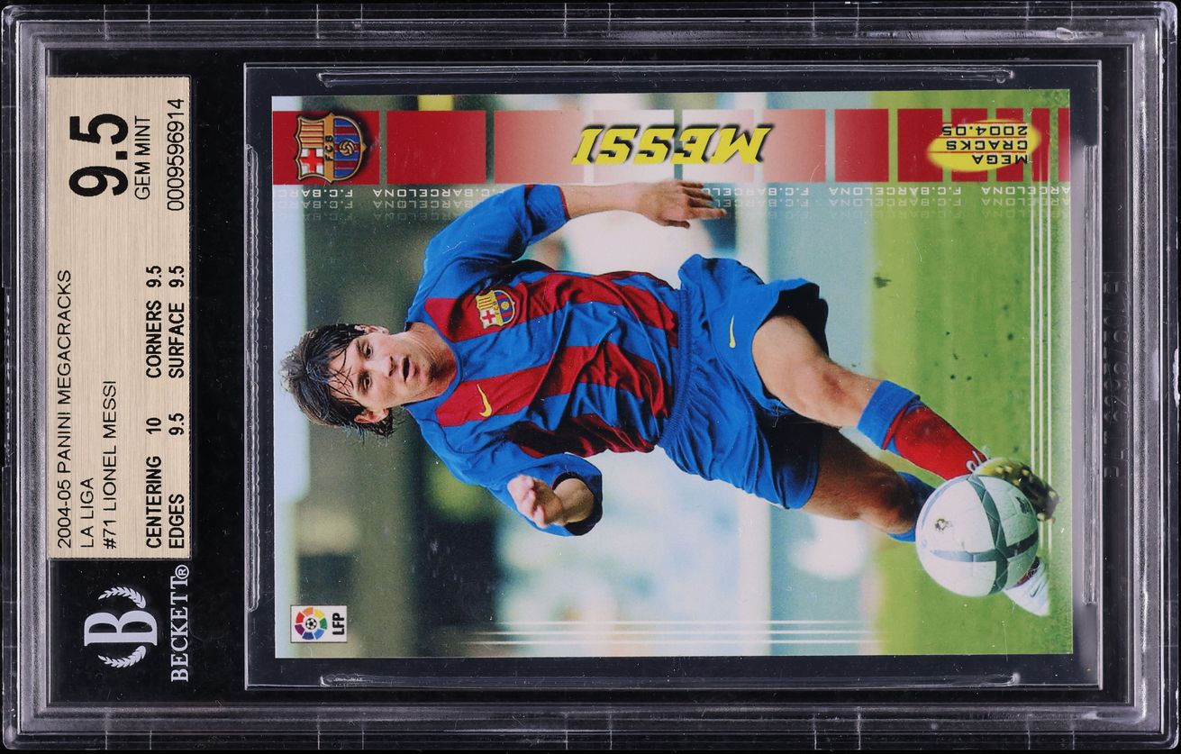 2004 Panini Sports Mega Cracks La Liga Lionel Messi ROOKIE #71 BGS 9.5 ...