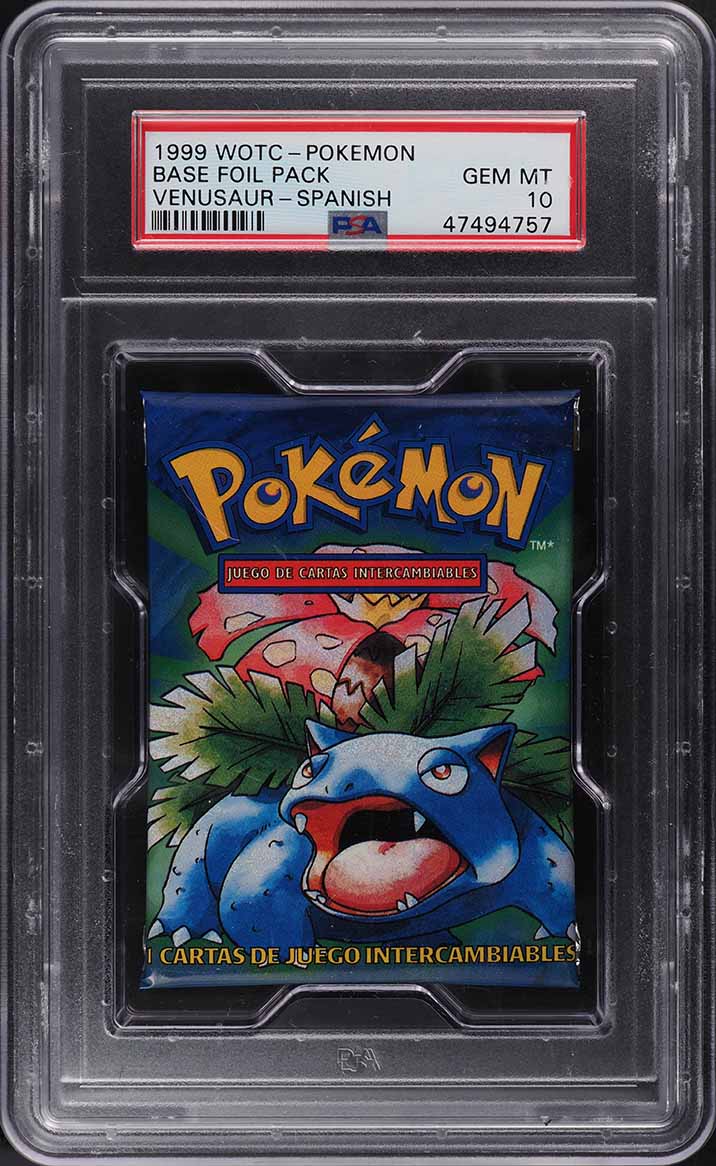 1999 Pokemon Spanish Base Set Booster Pack Venusaur PSA 10 GEM MINT on ...