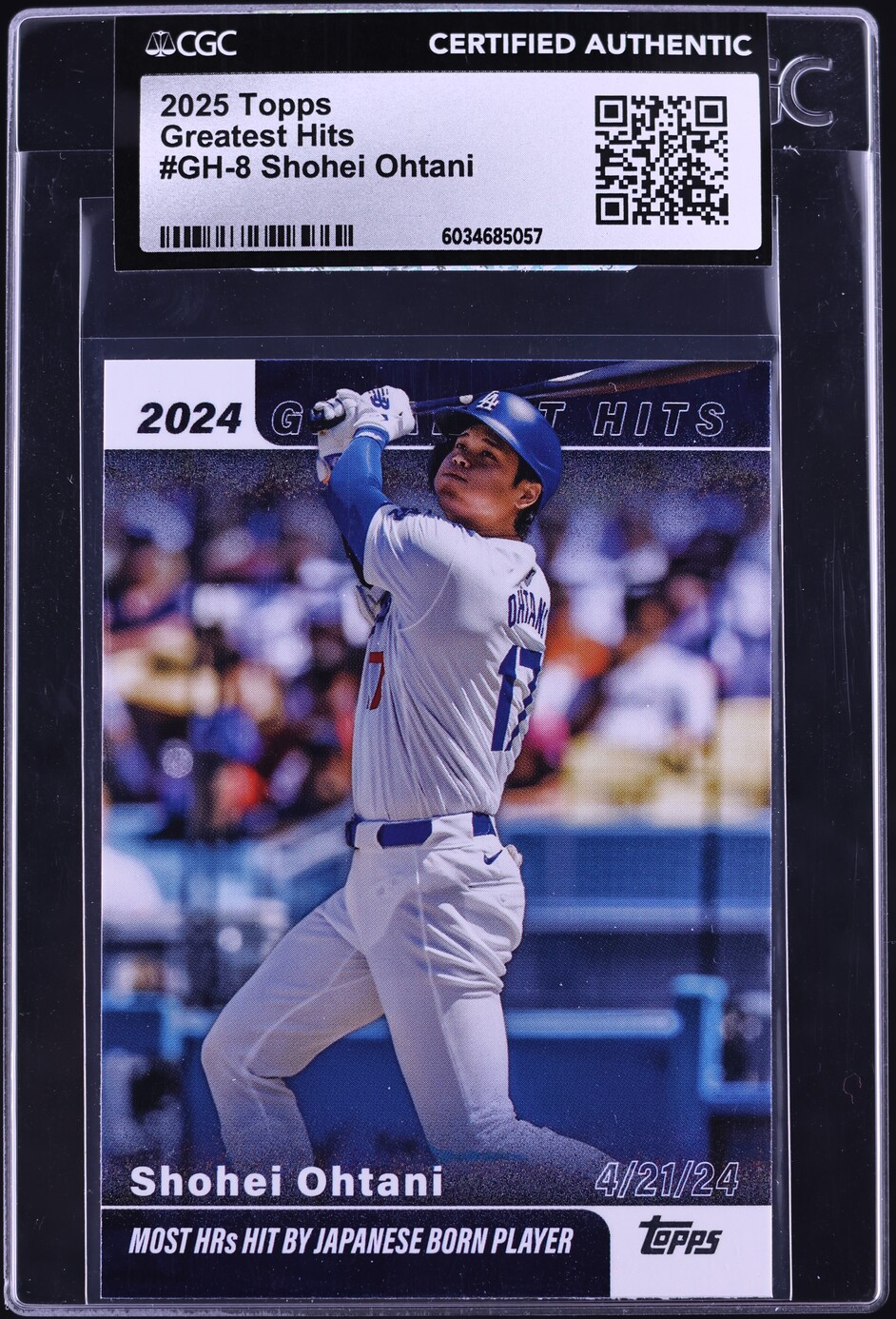 2025 Topps Greatest Hits Shohei Ohtani #GH-8 CGC AUTH on Fanatics Collect