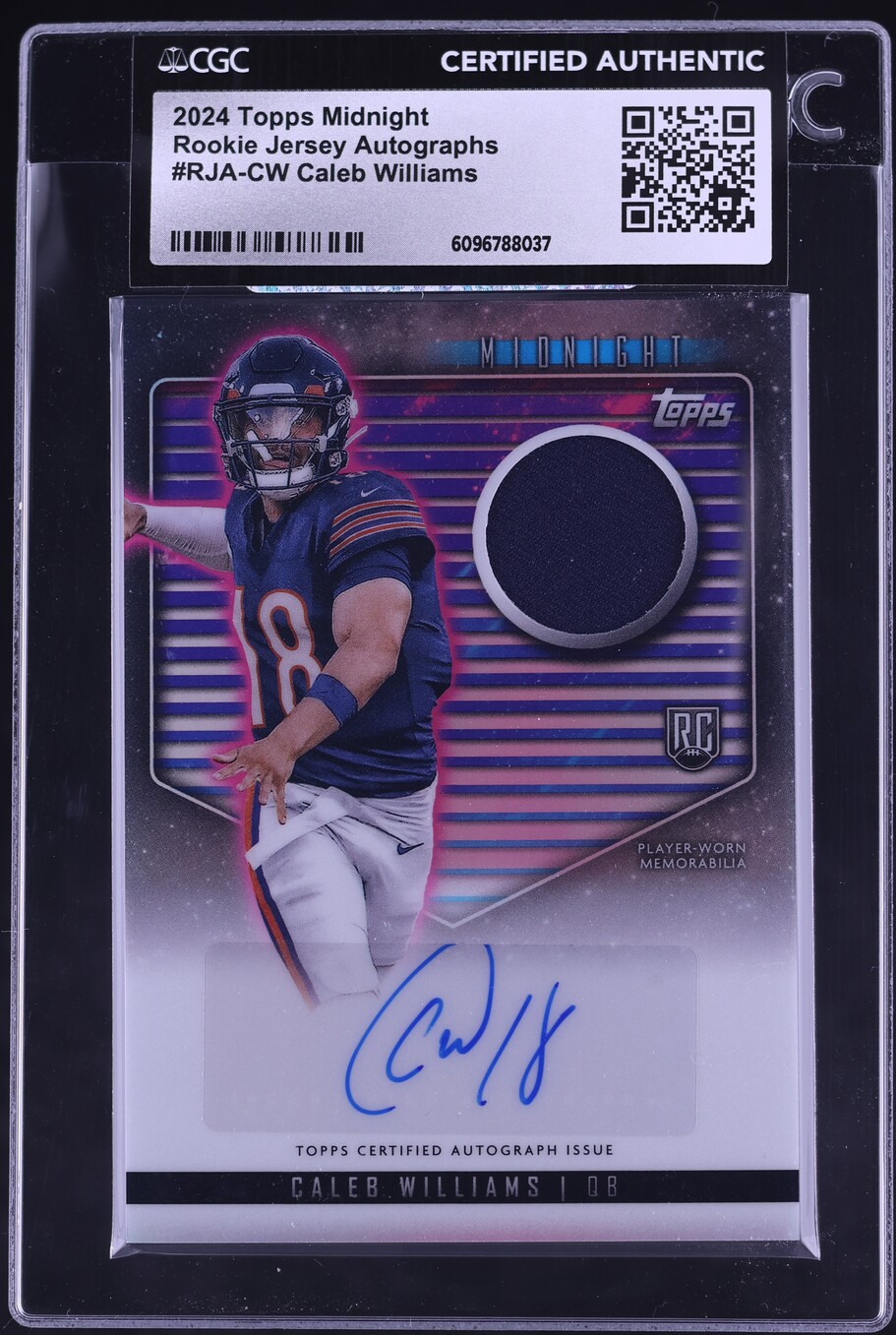 2024 Topps Midnight Caleb Williams ROOKIE PATCH AUTO #RJA-CW CGC AUTH ...