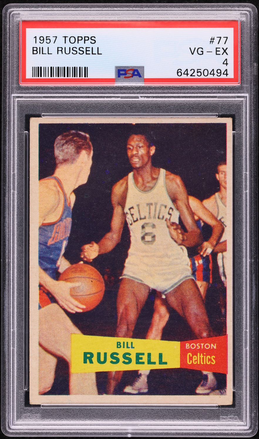 1957 Topps Basketball Bill Russell SP ROOKIE #77 PSA 4 VGEX on Fanatics ...