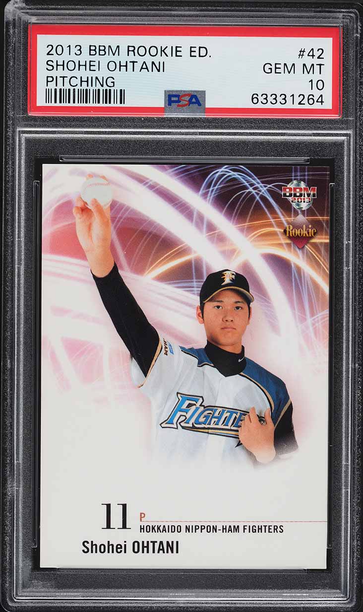2013 BBM Rookie Edition Pitching Shohei Ohtani ROOKIE #42 PSA 10 GEM MINT on Fanatics Collect