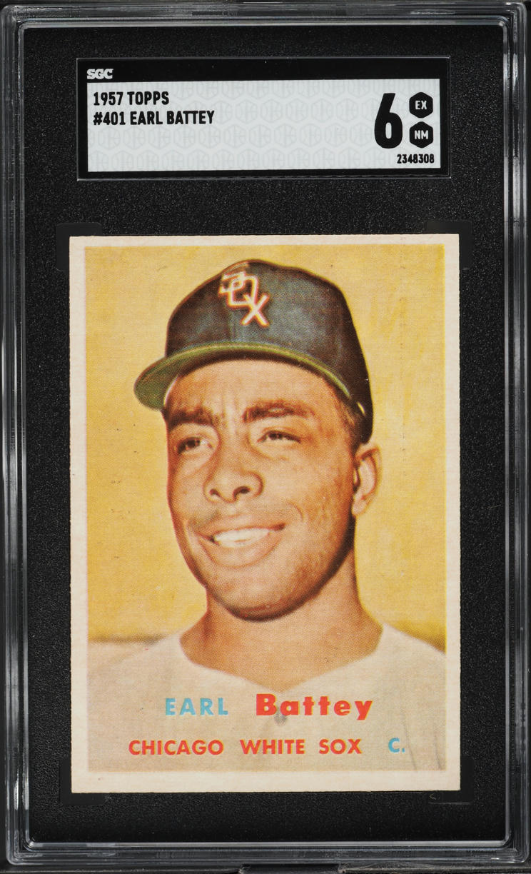 1957 Topps Earl Battey #401 SGC 6 EXMT on Fanatics Collect