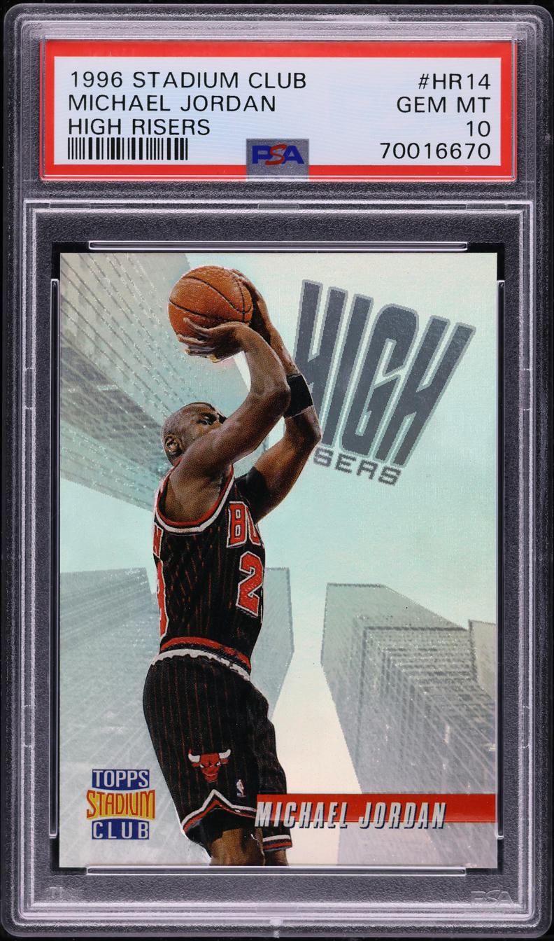 1996 Stadium Club High Risers Michael Jordan #HR14 PSA 10 GEM MINT on ...