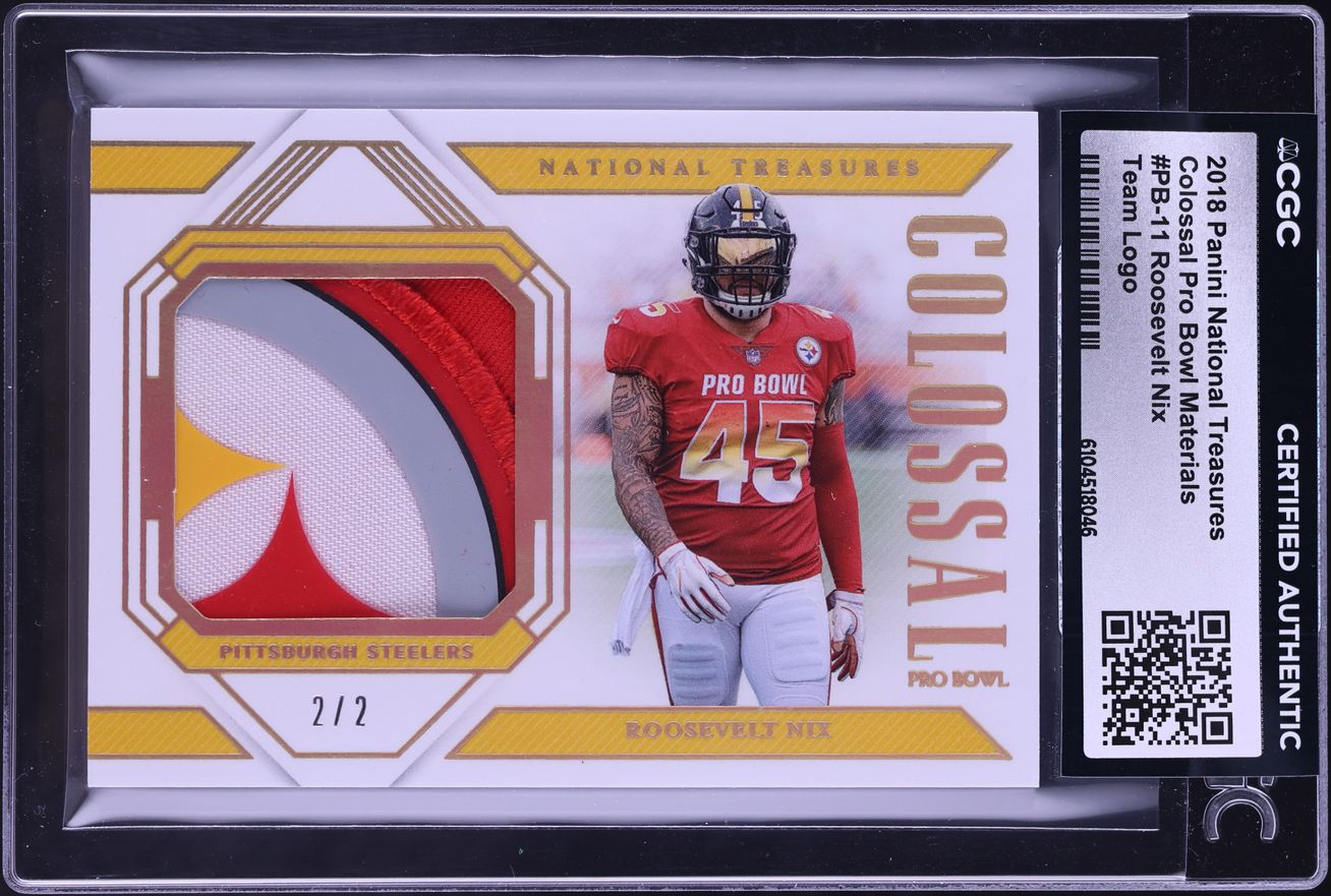 2018 National Treasures Colossal Pro Bowl Team Logo Roosevelt Nix PATCH ...