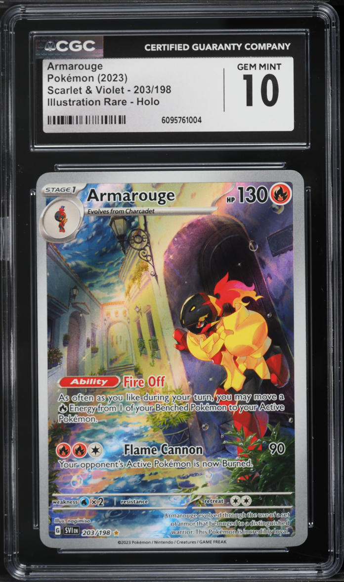 2023 Pokemon Scarlet & Violet IR Armarouge #203 CGC 10 GEM MINT on Fanatics Collect