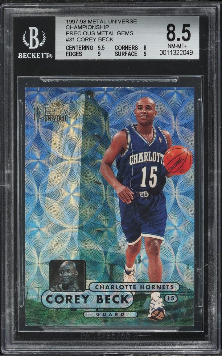 1997 Metal Universe Championship Precious Metal Gems PMG Corey Beck /50 ...