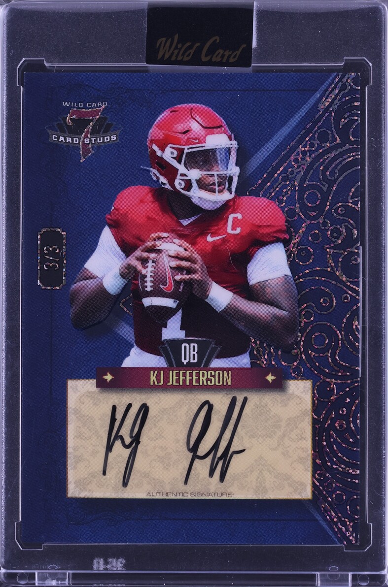 2023 Wild Card 7 Studs Right Diamond Sparkles Foil Blue KJ Jefferson ...