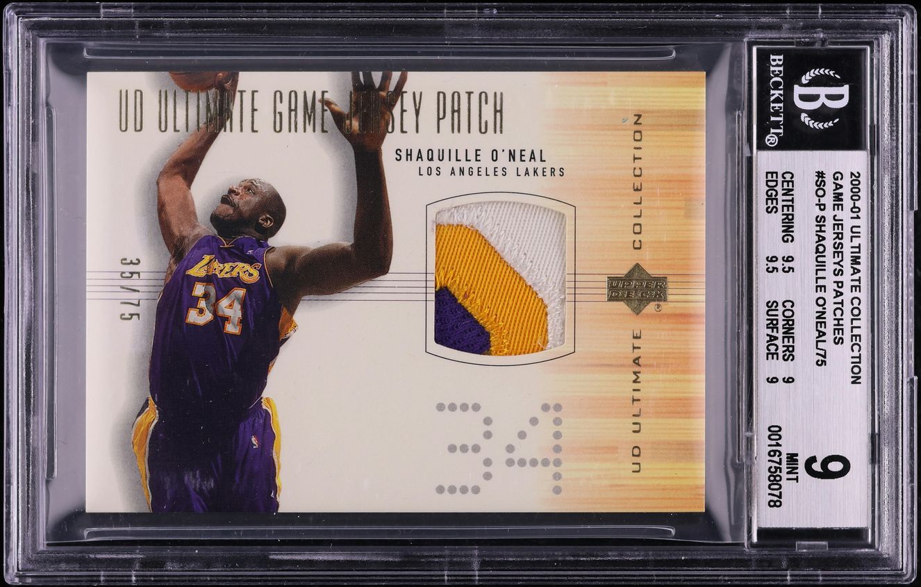 2000 Ultimate Collection Game Jersey Shaquille O'Neal PATCH /75 #SO-P ...