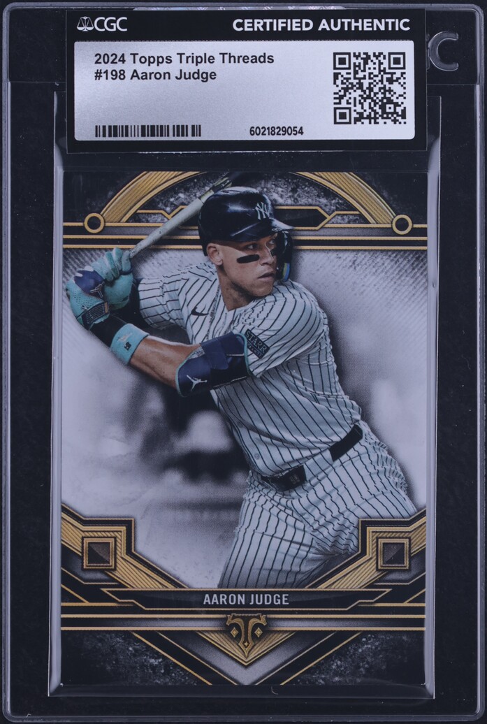 2024 Topps Triple Threads Aaron Judge #198 CGC AUTH on Fanatics Collect