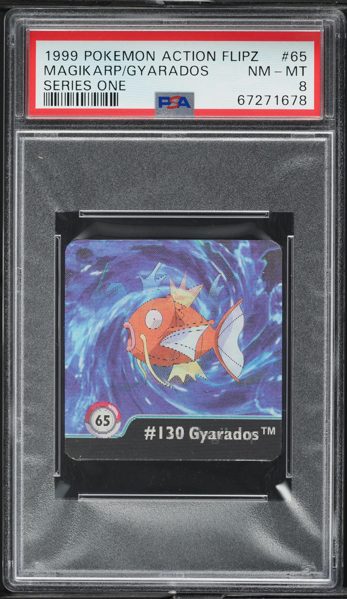 1999 Pokemon Action Flipz Series One Magikarp Gyarados #65 PSA 8 NM-MT ...