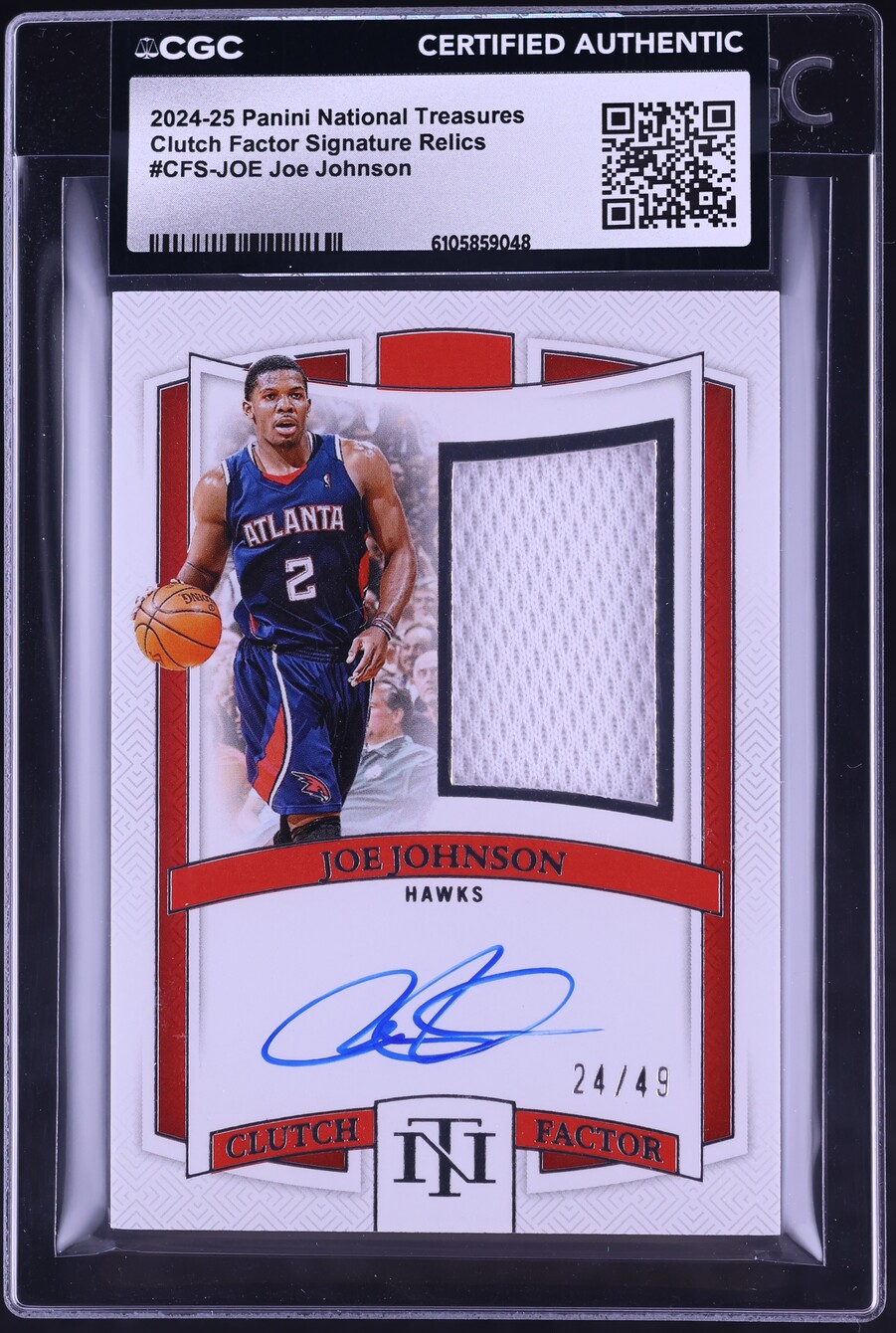 2024 National Treasures Clutch Factor Relics Joe Johnson PATCH AUTO /49 ...