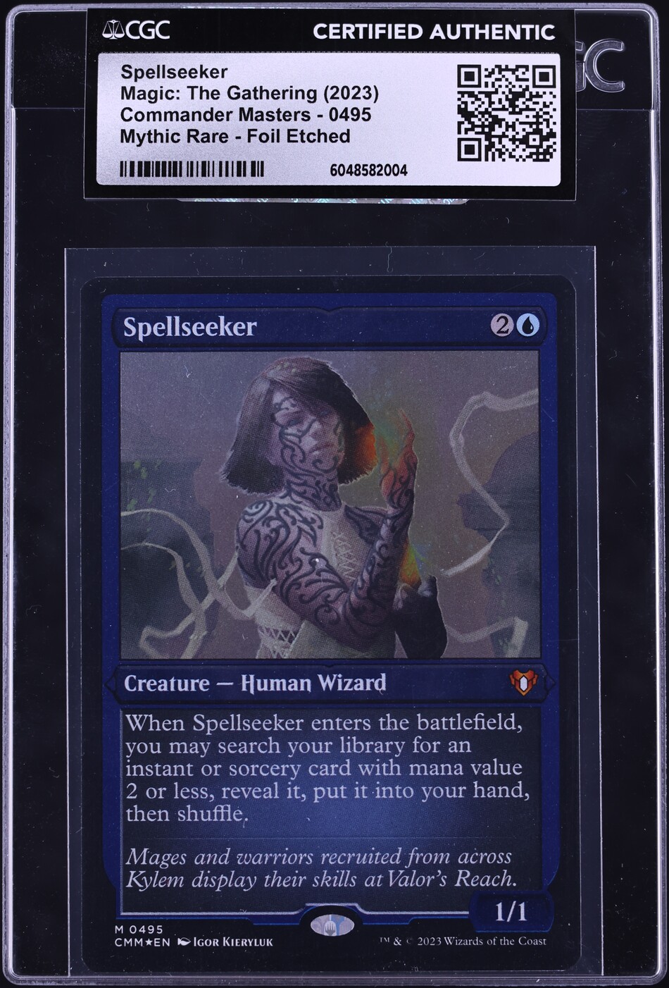 2023 Magic The Gathering MTG Commander Masters Foil Etched Spellseeker ...