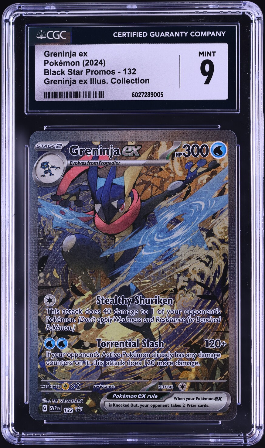 2024 Pokemon SV Black Star Promo EX Special Illustration Greninja ex #132 CGC 9 on Fanatics Collect