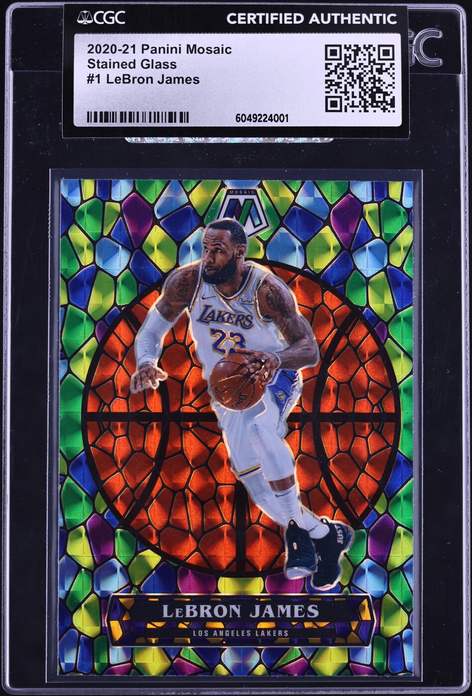 2020 Panini Mosaic Stained Glass LeBron James #1 CGC AUTH on Fanatics ...