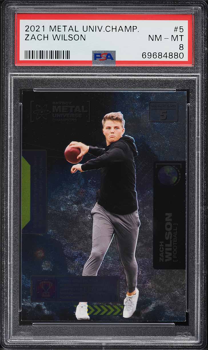 2021 Metal Universe Champions Zach Wilson ROOKIE #5 PSA 8 NM-MT on ...