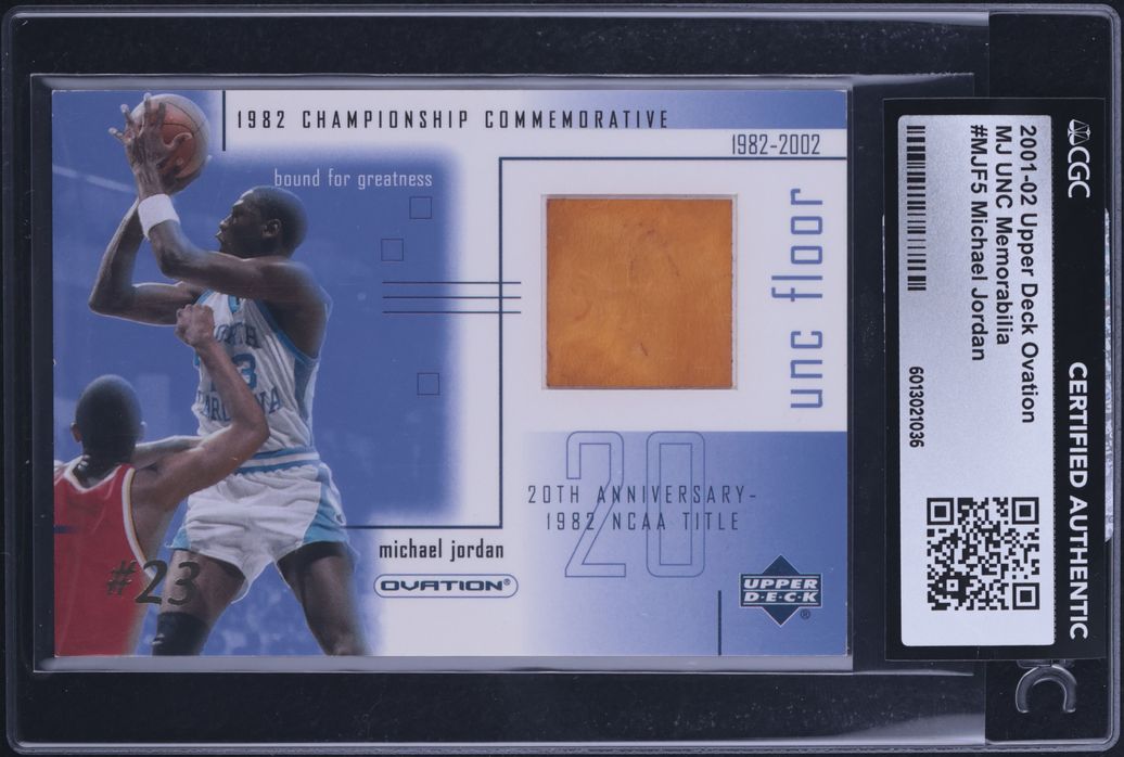 2001 Upper Deck Ovation MJ UNC Michael Jordan PATCH #MJF5 CGC AUTH on ...