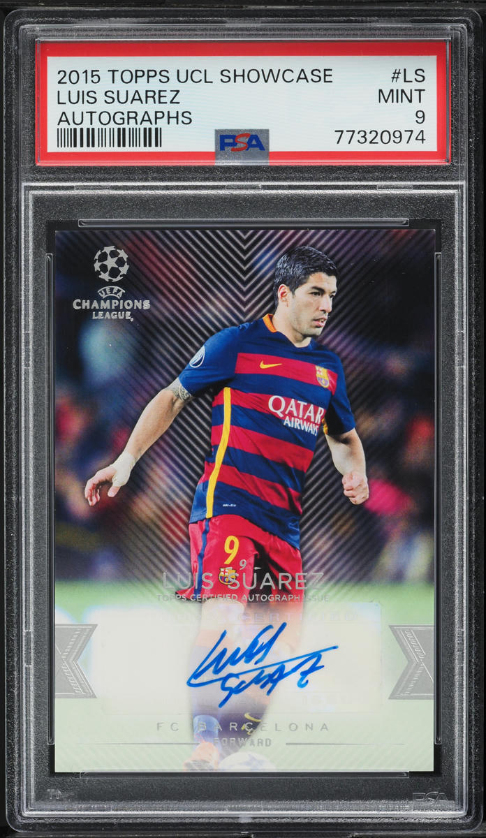 2015 Topps UEFA Luis Suarez AUTO #CLA-LS PSA 9 MINT on Fanatics Collect