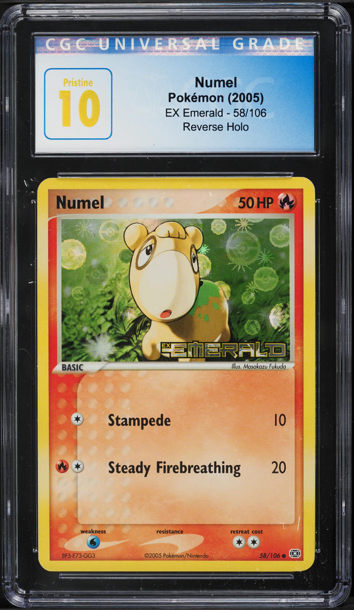 2005 Pokemon EX Emerald Reverse Holo Numel #58 CGC 10 PRISTINE on ...