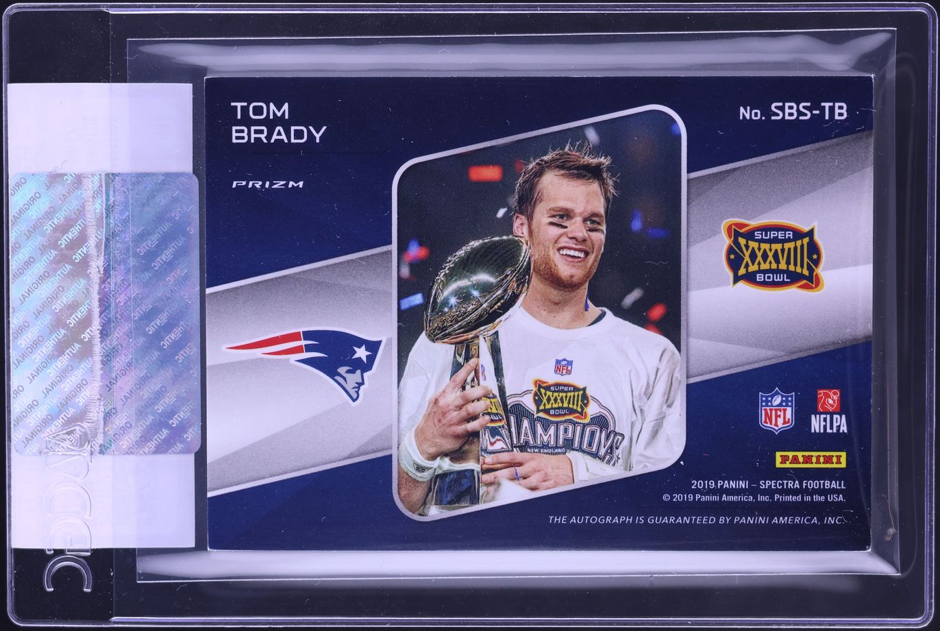 2019 Panini Spectra Super Bowl Champion Tom Brady AUTO #SBS-TB CGC AUTH ...