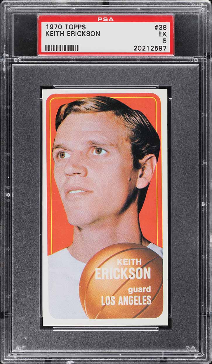 1970 Topps Basketball Keith Erickson #38 PSA 5 EX on Fanatics Collect