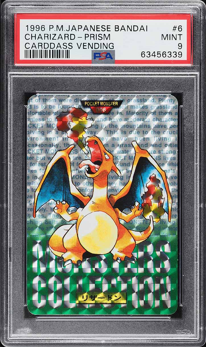 1996 Pokemon Japanese Bandai Carddass Vending Prism Charizard #6 PSA 9 MINT on Fanatics Collect