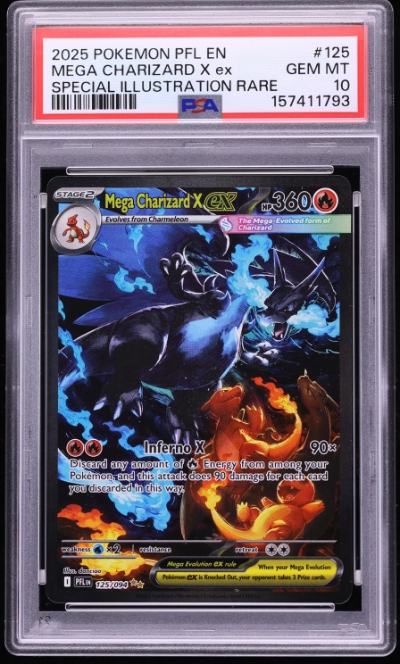 2025 Pokemon Mega Evolution Phantasmal Flames SIR Mega Charizard X EX ...