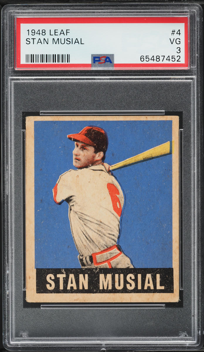 1948 Leaf Stan Musial ROOKIE #4 PSA 3 VG on Fanatics Collect