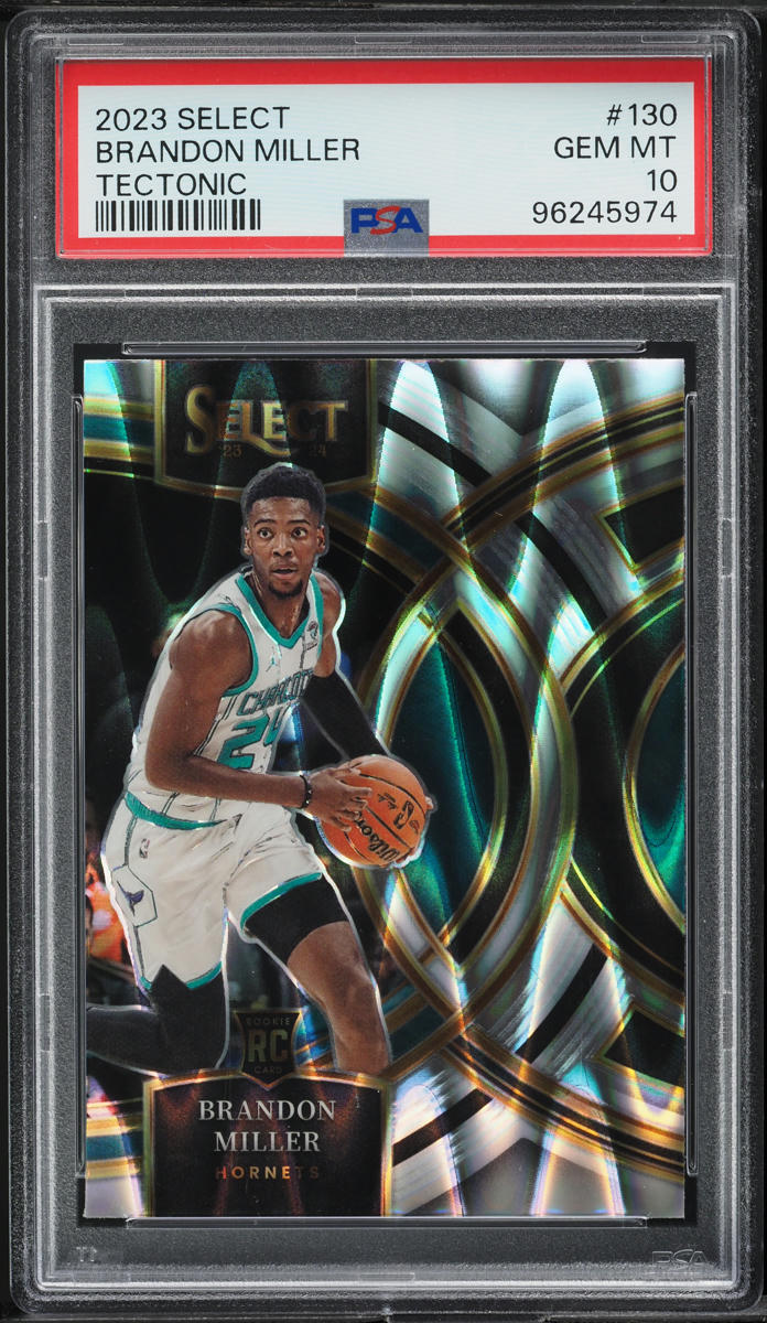 2023 Select Premier Tectonic Brandon Miller ROOKIE #130 PSA 10 GEM MINT ...